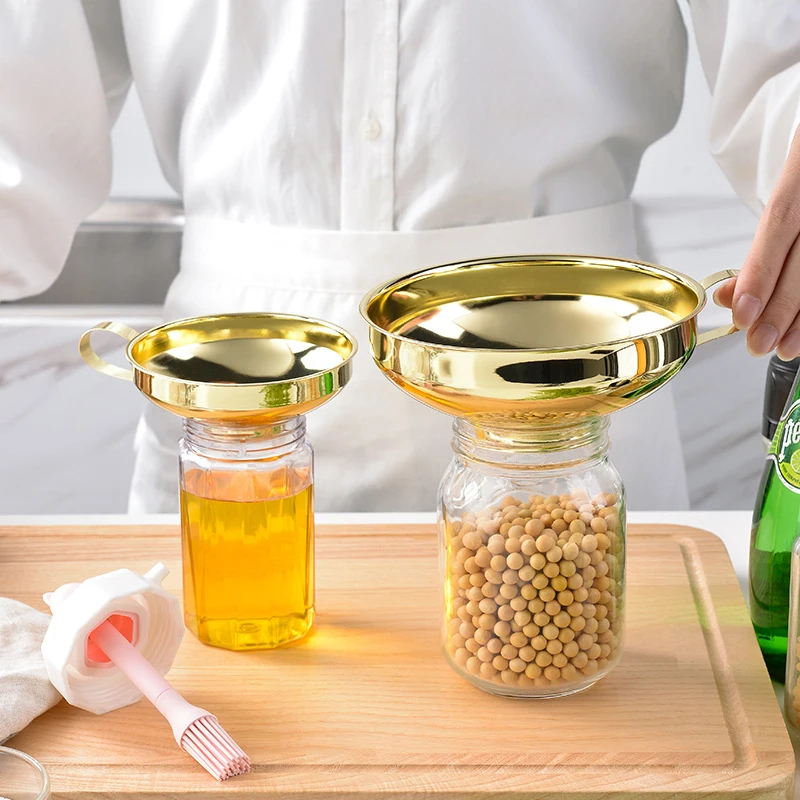 Stainless-Steel-Funnel-2-Size-Wide-Mouth-Canning-Funnel-Jam-Salad-Oil ...