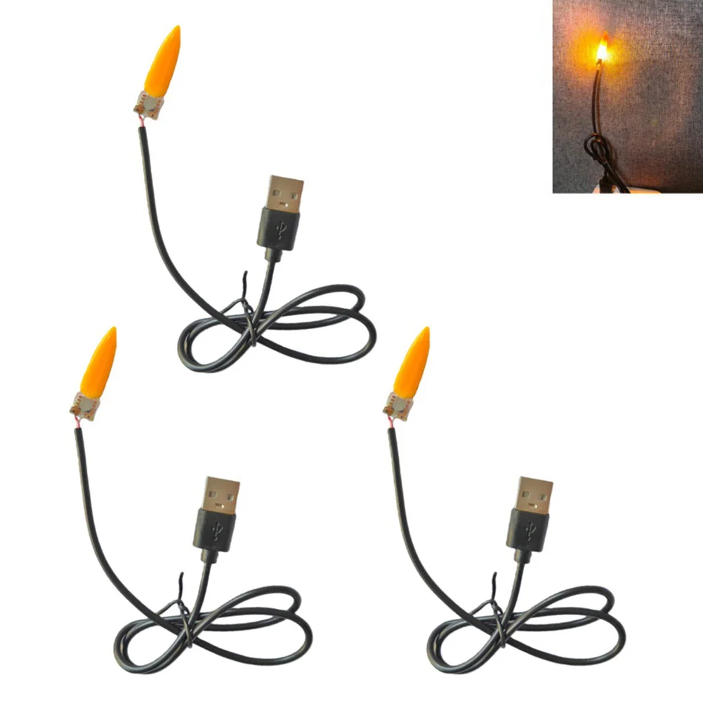 3pcs USB 5V Flame Lamp Simulates Candle Lamp Circuit Board Flame Lamp ...