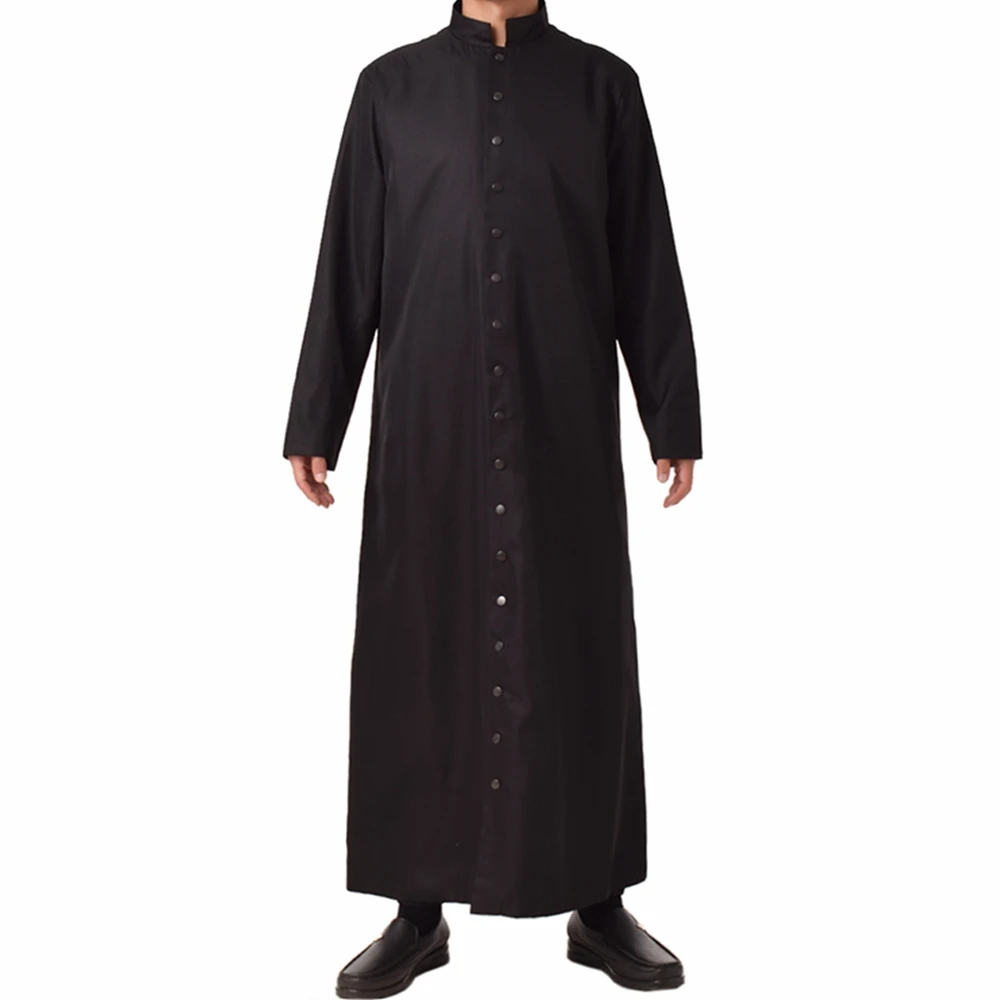Clergy-Tunic-Robe-Black-White-Catholic-Church-Liturgical-Preacher ...