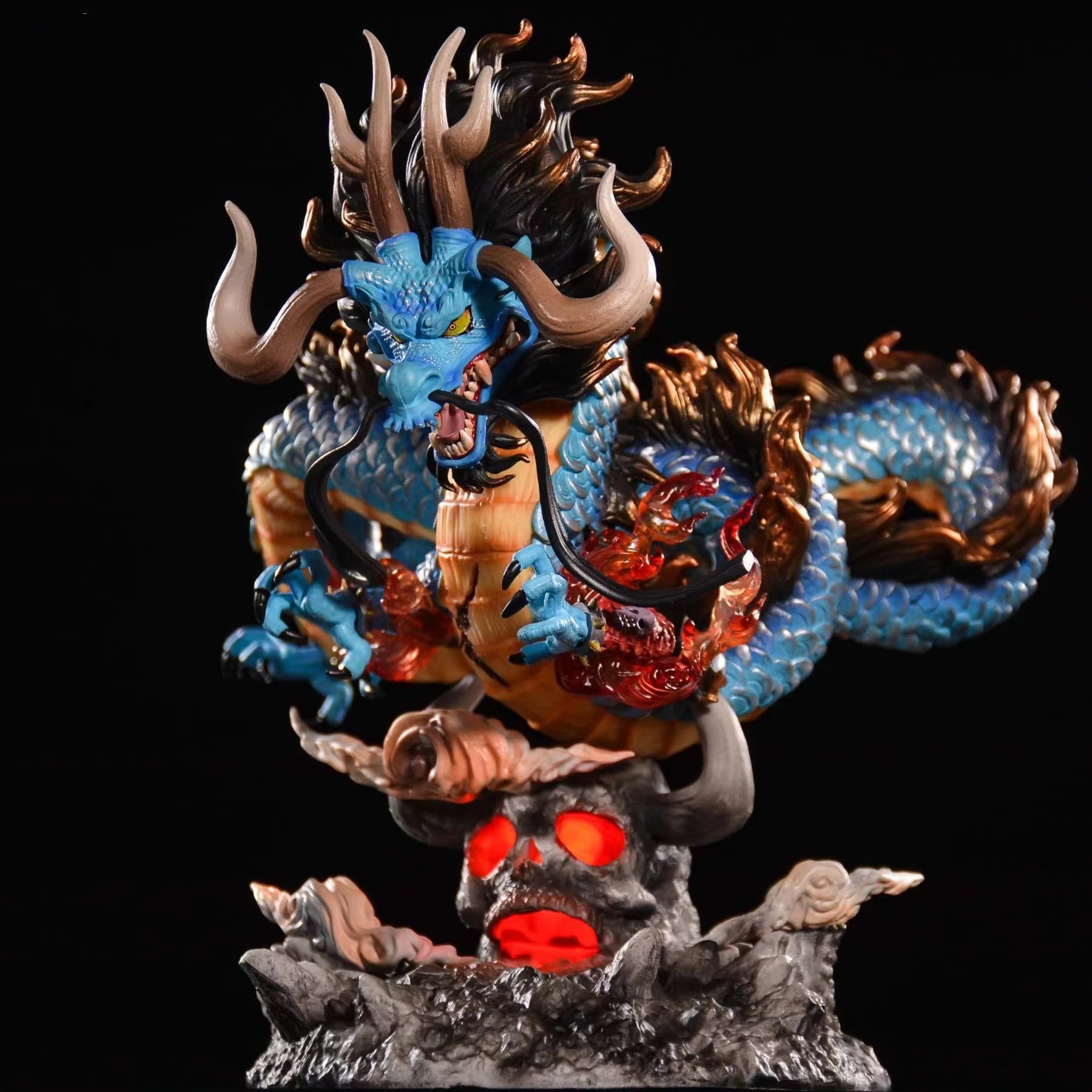 One Piece GK Kaido Dragon Four Emperors With Lamp Action Figure 22cm ...