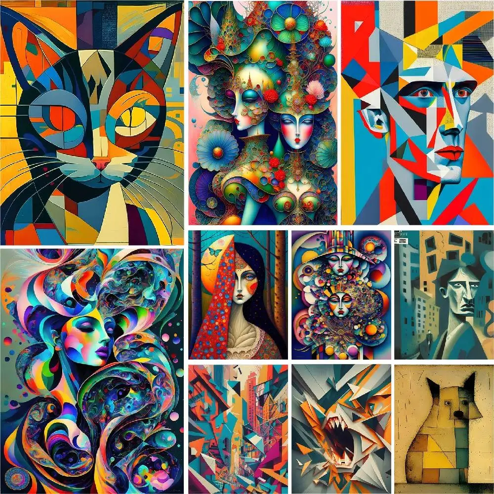 Abstract-Painting-Kits-Coloring-By-Numbers-On-Canvas-Adults-Handpainted ...