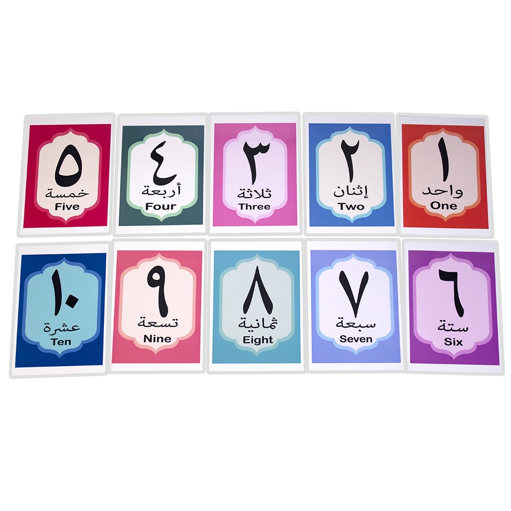 Baby-Arabic-English-1-10-Number-Flashcards-for-Children-Montessori ...