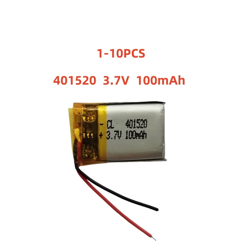 401520 3.7V 100mAh Small Size Lipo Rechargeable Battery Lithium Polymer ...