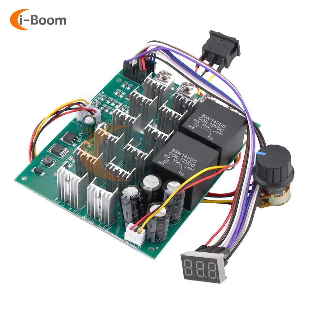 DC10-55V 60A DC Motor Speed Controller Com Switch Bidirecional Forward ...