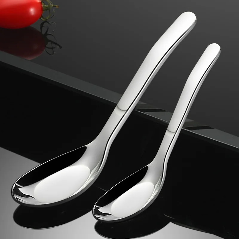 Creative-Korean-316-Stainless-Steel-Spoon-Household-Flat-bottomed ...