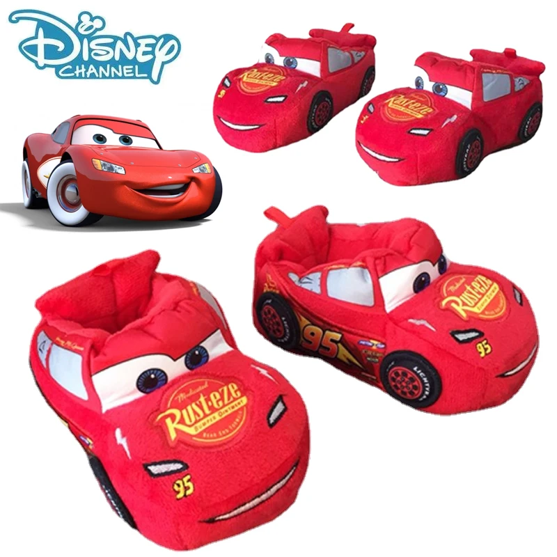 Disney-Lightning-McQueen-Kids-Plush-Slippers-Boy-Cars-Cartoon-Autumn ...