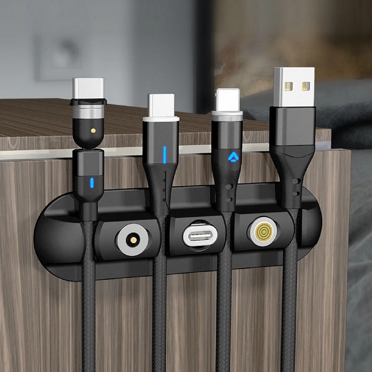 Silicone-Tie-Fixer-for-Wire-Management-Cord-Clip-Suporte-de-cabos-de ...