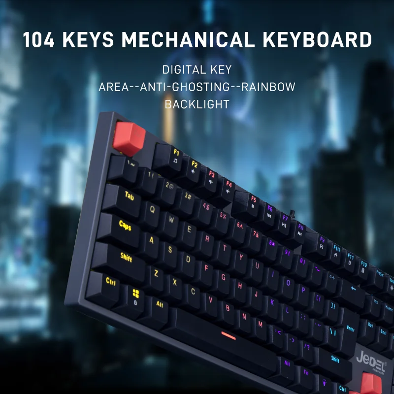 Red-Switch-104-Keys-Mechanical-Keyboard-11-LED-Lighting-Effects-Ultra ...