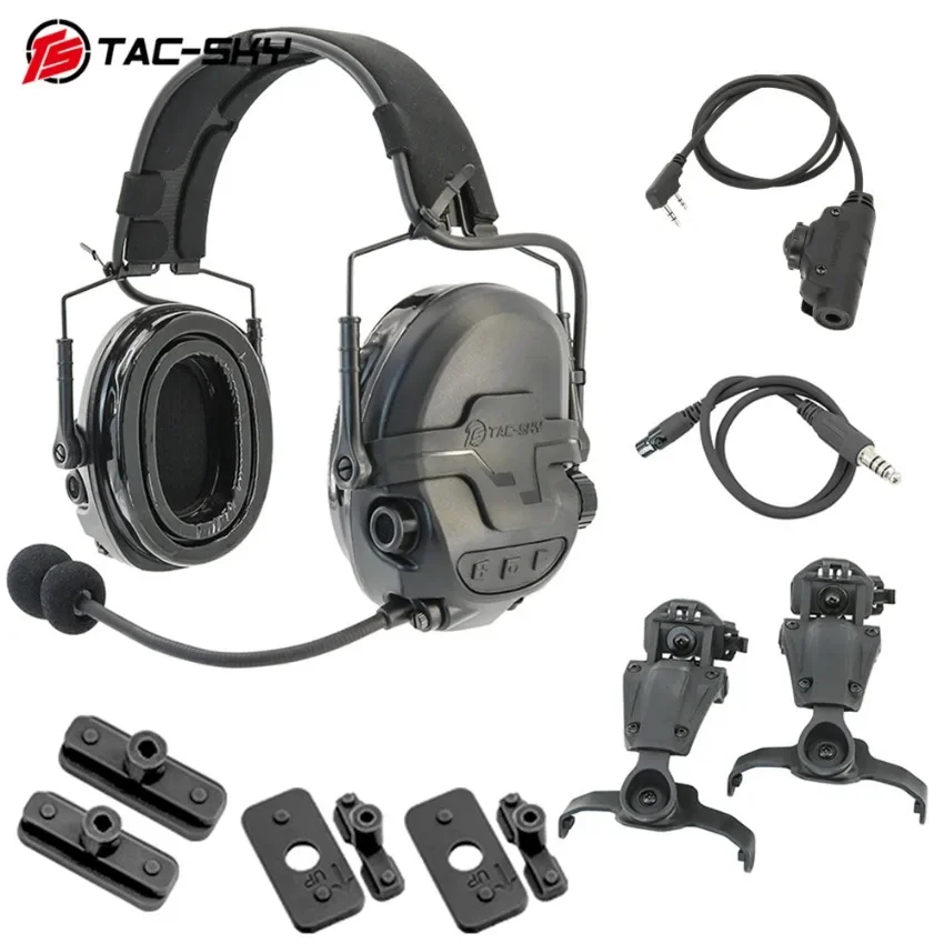 TAC-SKY TAC 700 Tactical Headset Noise cancelling pick-up shooting ...