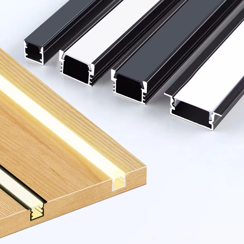 50Cm U/v Led Aluminum Profile Silver/black Channel Diffuser Holder for ...