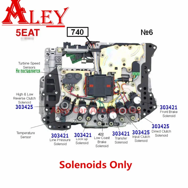 8PCS-Original-5EAT-31705-AA430-Transmission-Solenoid-Kit-5-Speed-For ...
