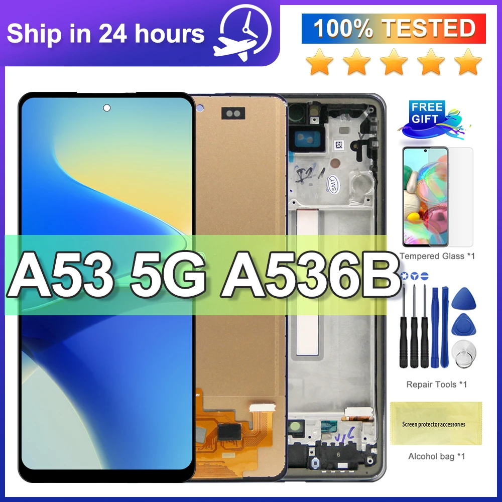 100-Tested-A536-Display-For-Samsung-A53-5G-A536B-A536U-LCD-Display ...