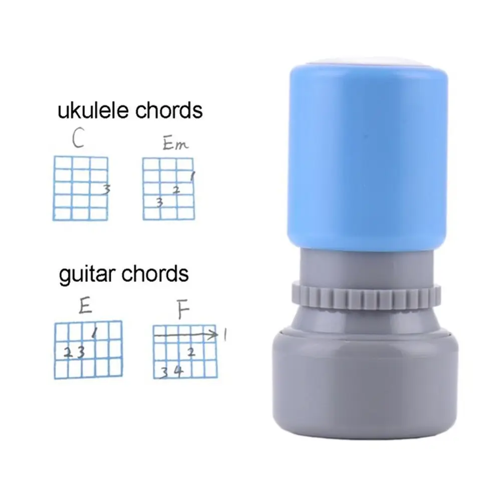Music Stamp Guitar & Ukulele Chords Stamp - Reusable Plastic Chord Seal ...