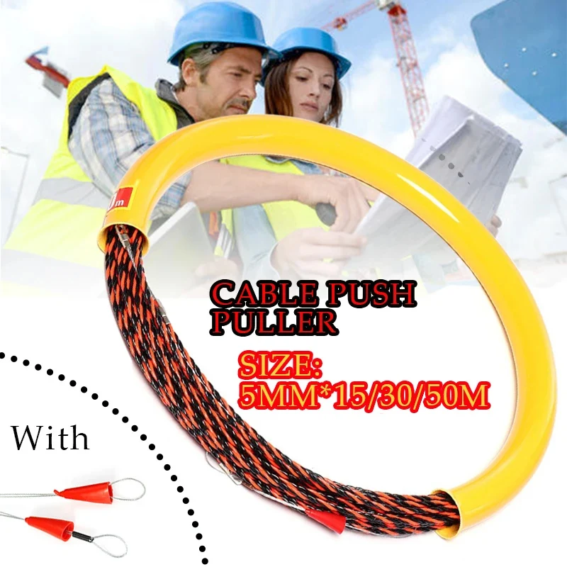 5mm 15/30/50M Electrician Threading Device Cable Wire Puller Duct Snake ...
