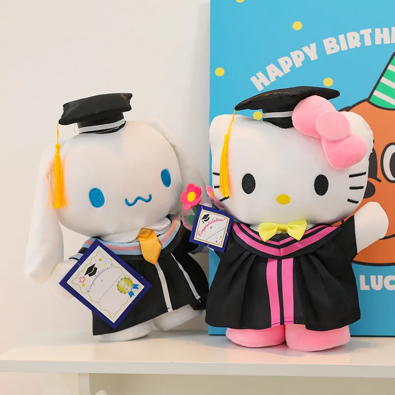 Sanrio-mu-eco-de-peluche-de-Hello-Kitty-Kuromi-traje-de-35cm-de-grado ...