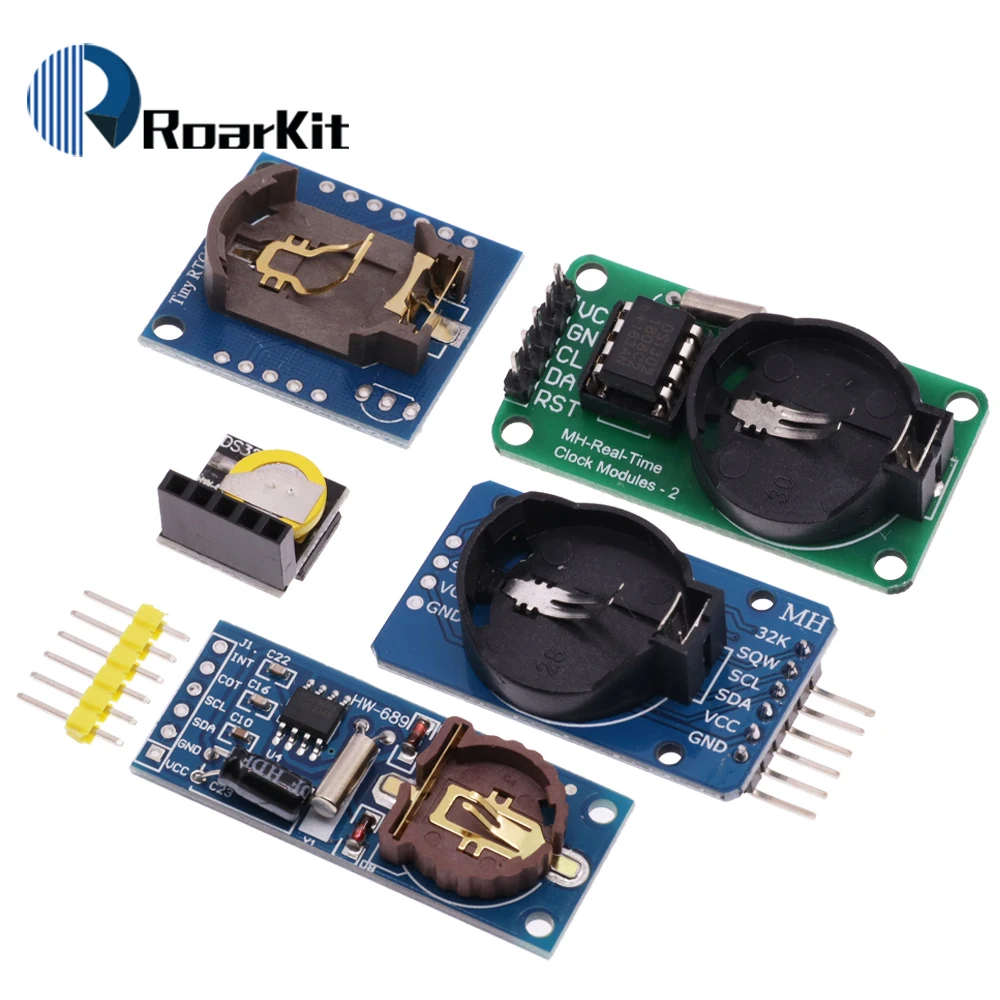 Ds1302/ds1307/pcf8563/ds3231 at24c32 i2c iic memória 3.3v 5v tempo real precisão rtc relógio i2c ...