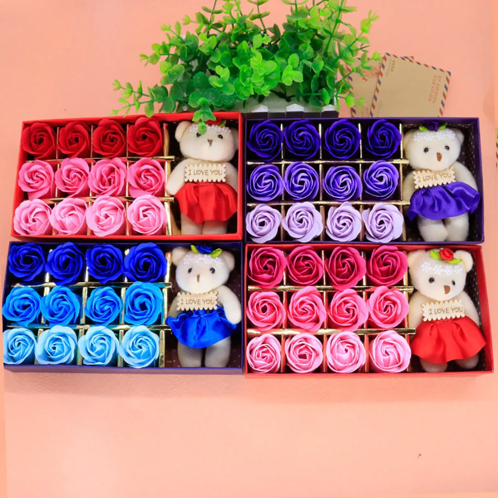 12pcs-Scented-Soap-Flower-Gift-Rose-Box-Bouquet-Festival-Gift-For-Girl ...