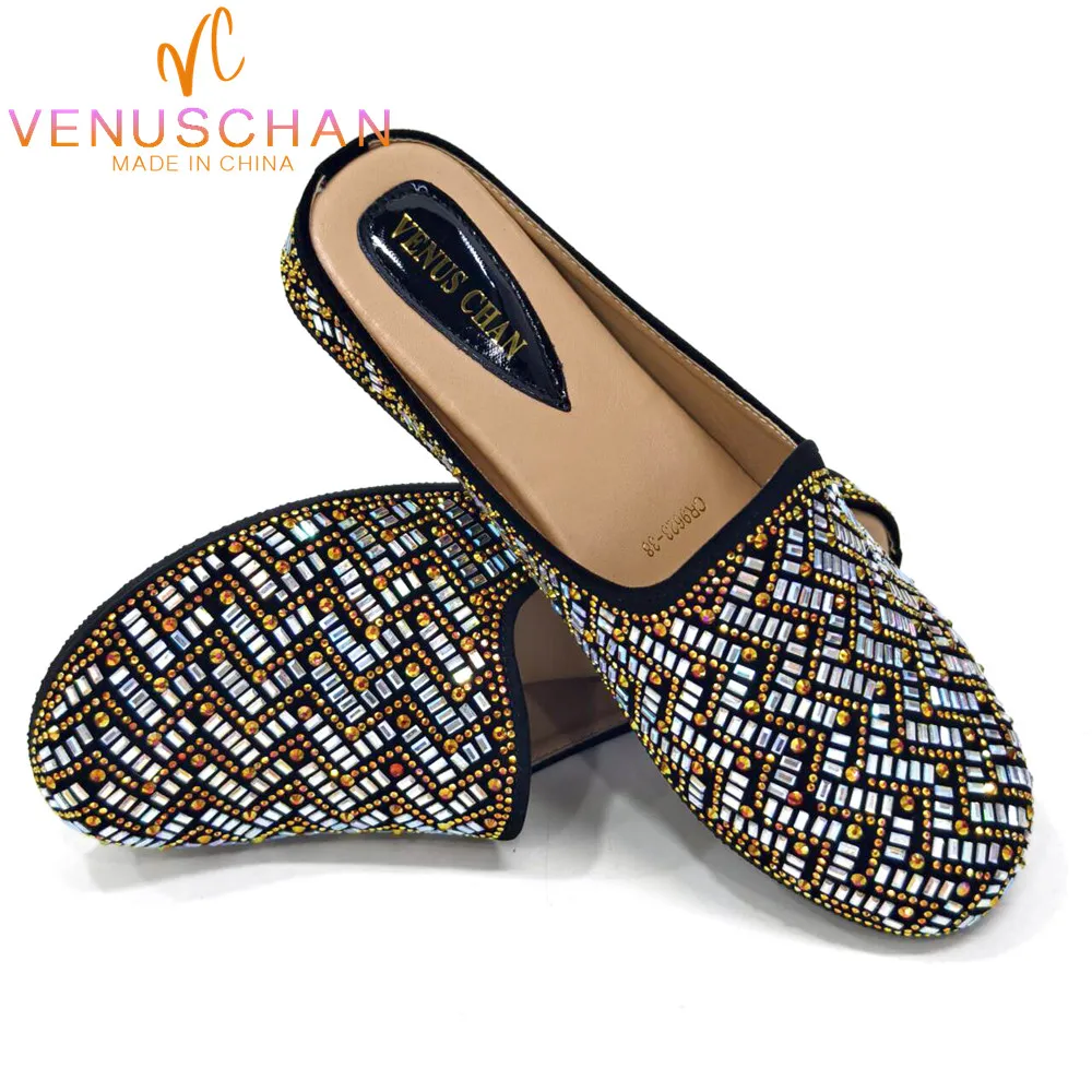Venus Chan-Flat INS Style Luxury Designer Elegant Party Slippers Anti ...