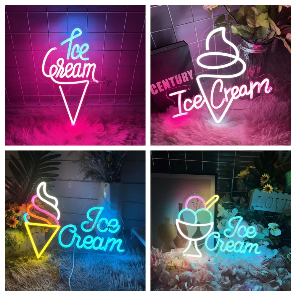 Ice-Cream-Neon-LED-Sign-Light-Wall-Decoration-for-Store-Room-Party ...