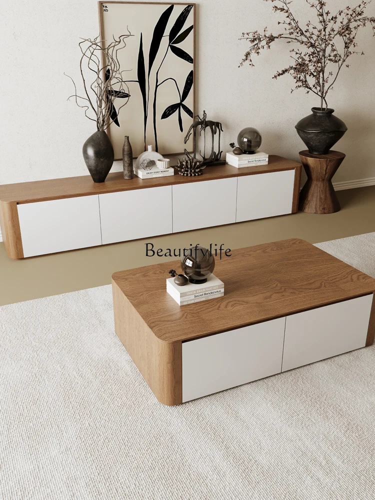 Living-Room-Solid-Wood-TV-Stand-Modern-Minimalist-Walnut-Locker ...