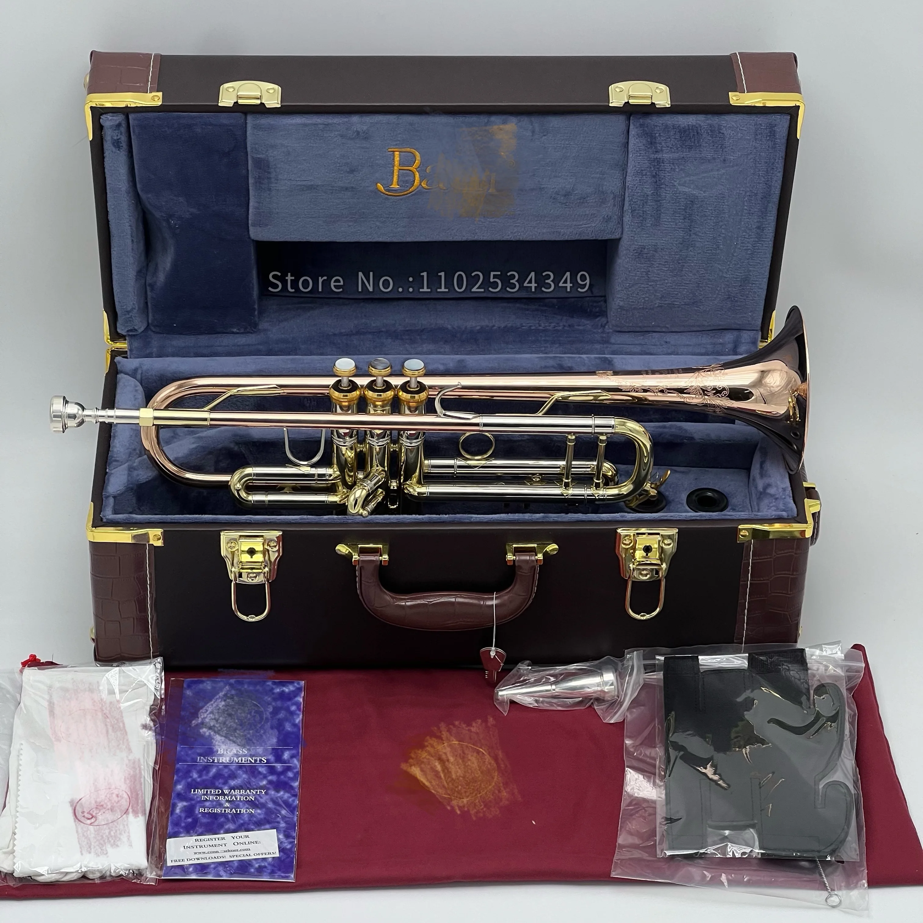 190s-43-100th-Anniversary-Silver-Trumpet-Pipe-Flat-Instrument-Brass ...