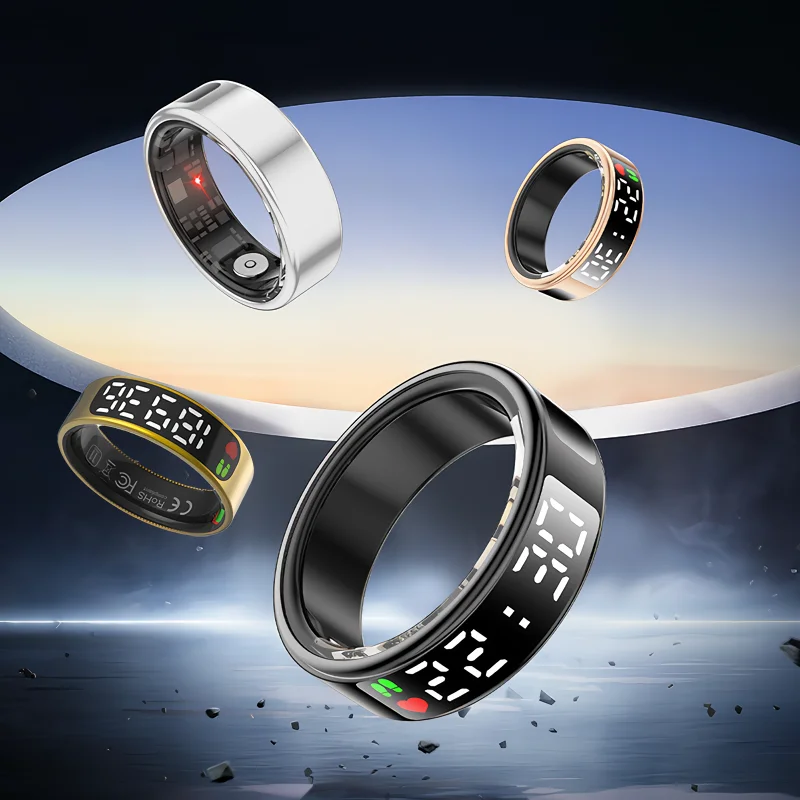 Men for Smart Ring LED Display Screen Heart Rate Blood Oxygen ...