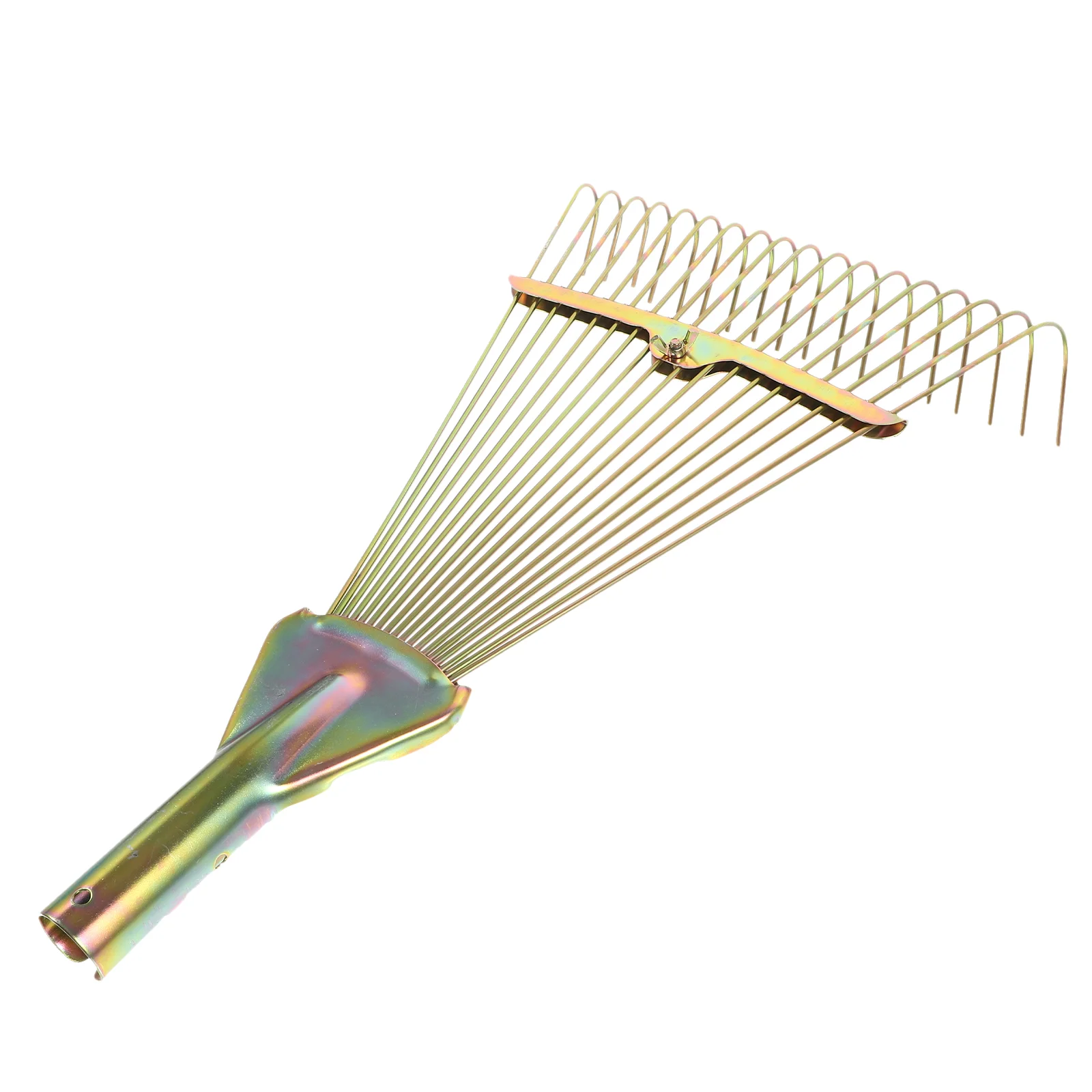 Garden-Pine-Needle-Rake-Portable-Steel-Lawn-Rake-Garden-Shrub-Rake-For ...