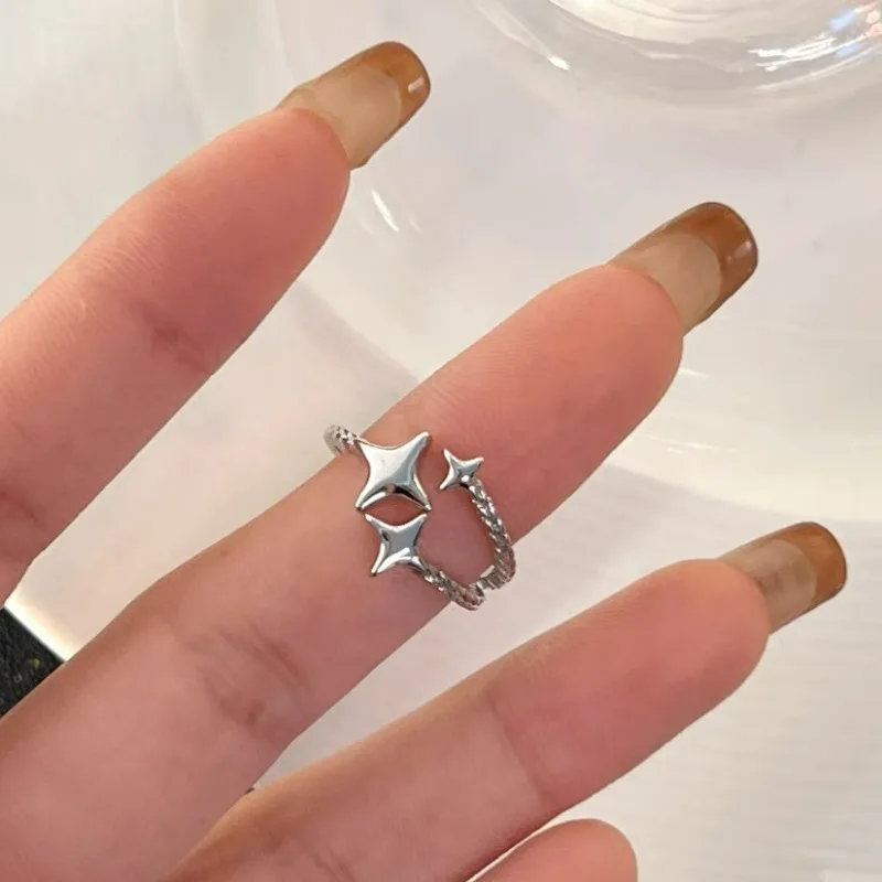 Anillos-de-estrella-irregulares-para-mujer-anillo-abierto-Ajustable ...