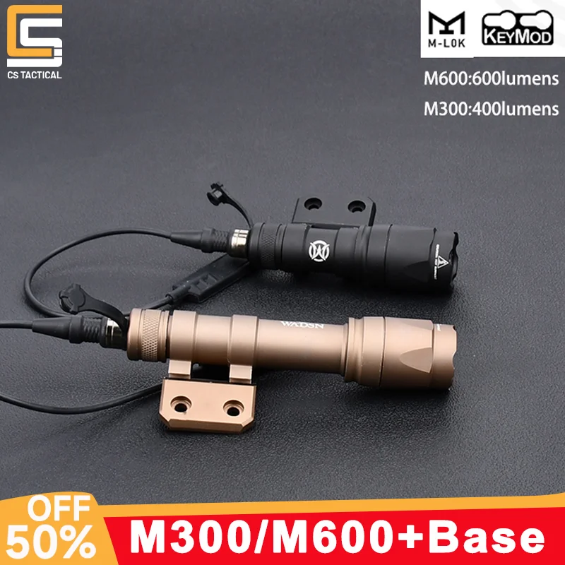 WADSN-M600-M600C-M300A-Tactical-Weapon-Flashlight-With-Offset-Mount-for ...