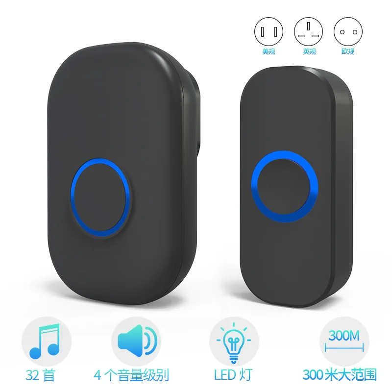 Waterproof-Wireless-Doorbell-Home-Welcome-Smart-Home-Door-bell-Remote ...