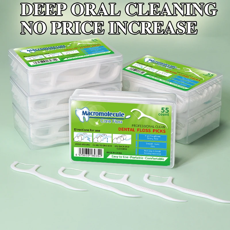 55pcs-box-Upgraded-Floss-Superfine-Floss-Stick-Family-Pack-Adult-Floss ...
