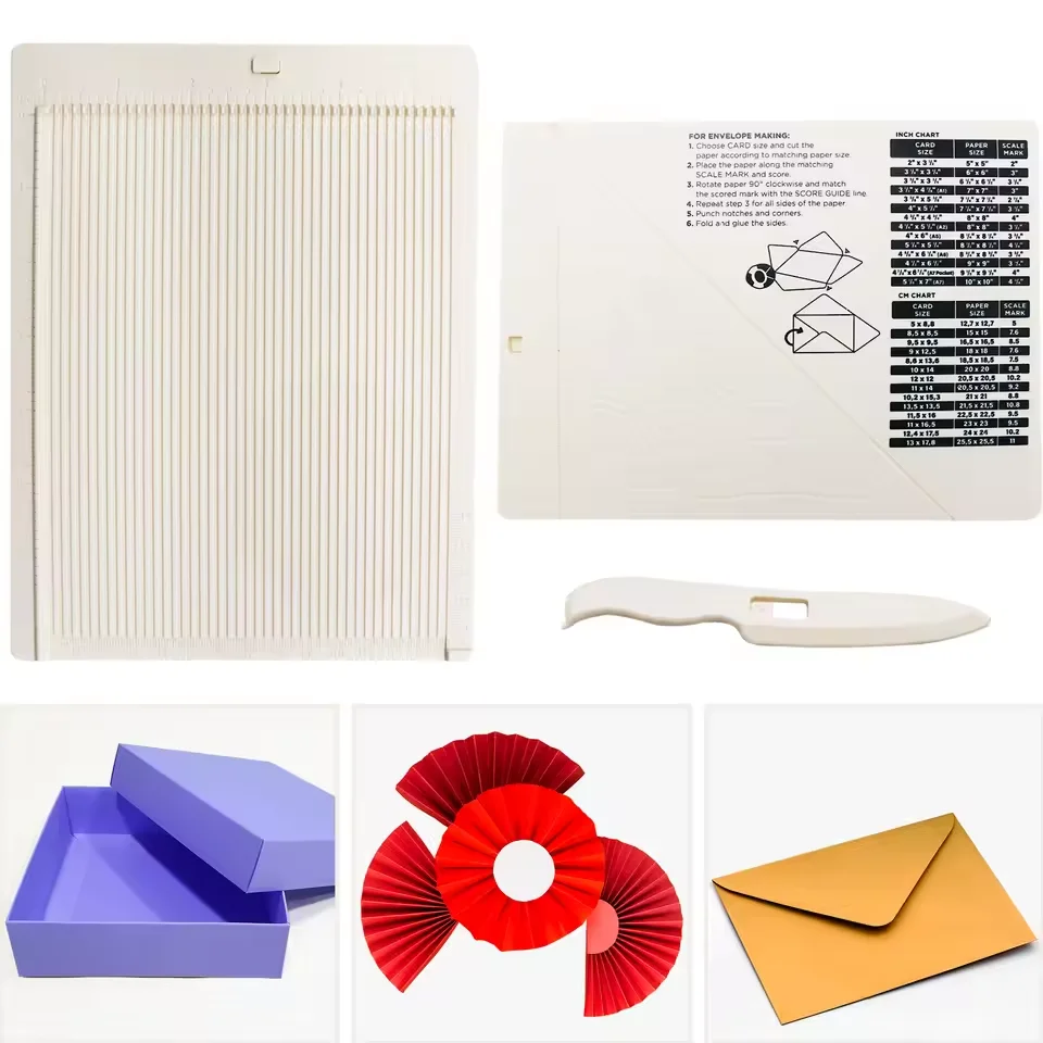 Multi-Purpose Scoring Board with Measuring Grid Paper Card Envelope ...