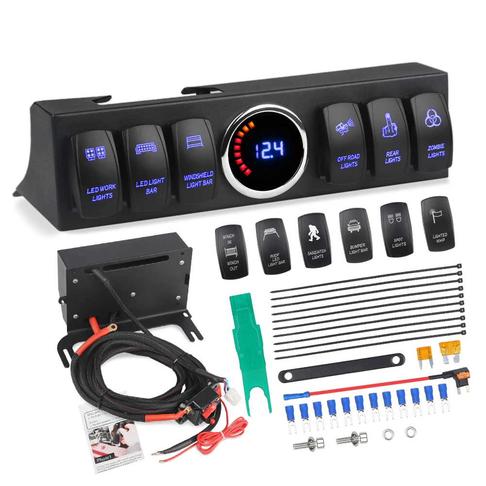 6 Gang Switch Panel for Jeep Wrangler JK 2007-2018 Switch Control ...