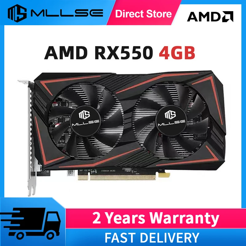 MLLSE AMD Radeon RX 550 4GB Gaming Graphics Card GDDR5 128bit PCI-E X16 ...