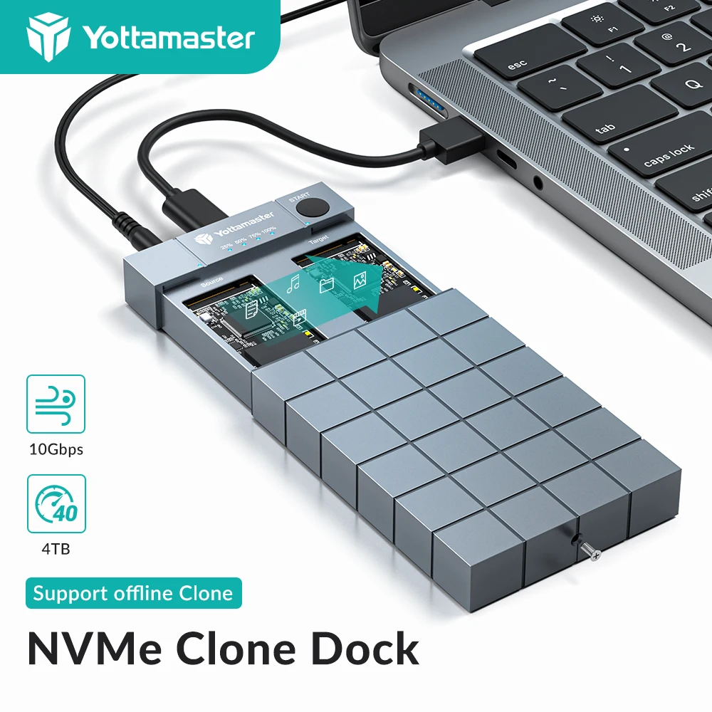 Yottamaster-M-2-NVMe-SSD-Duplicator-Cloner-Dual-Bay-Docking-Station-Enclosure-One-key-Offline ...