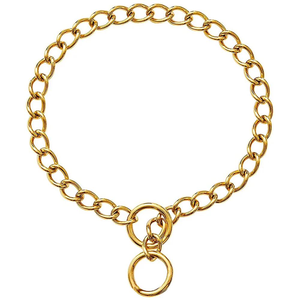 Dog-Gold-Chain-Cuban-Link-Dog-Metal-Slip-Collar-Dog-Choke-Necklace ...