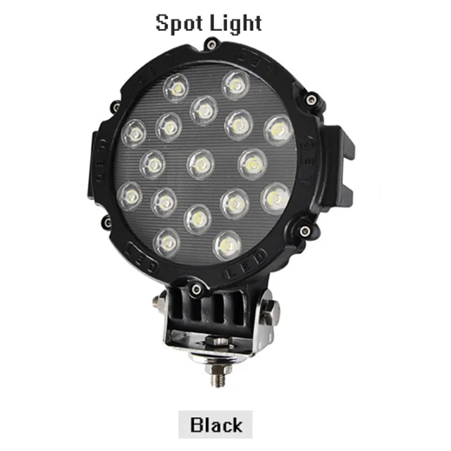 12V 51W Bright LED Light Off Road 4x4 Spotlight car Headlight Work Spot ...