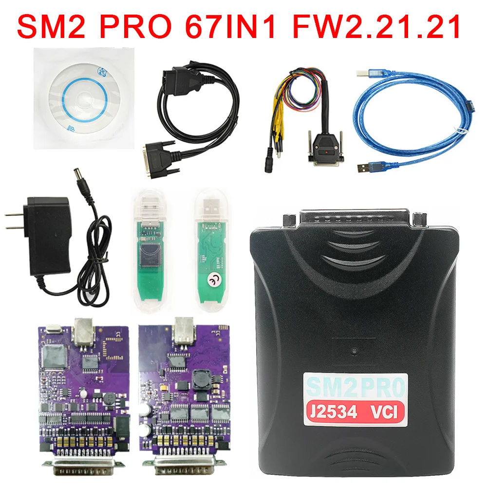 ECU Programmer Read Write ECU Tool SM2 Pro J2534 VCI Support Checksum and Pinout Diagram 67IN1 ...