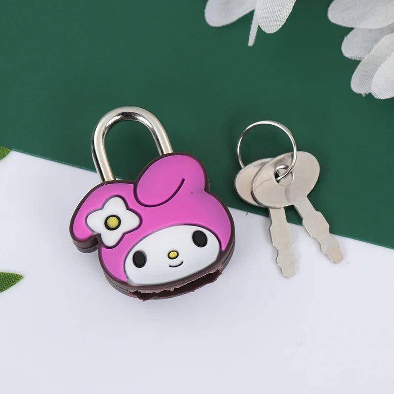 New-Hello-Kitty-Silicone-Padlock-Sanrio-Cartoon-Figrue-My-Melody-Pink ...