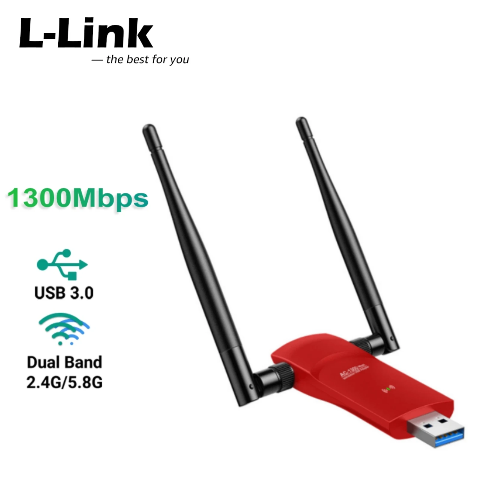 L-link 1300mbps Usb Wifi Adapter Wireless Network Card Usb3.0 2.4g/5 ...