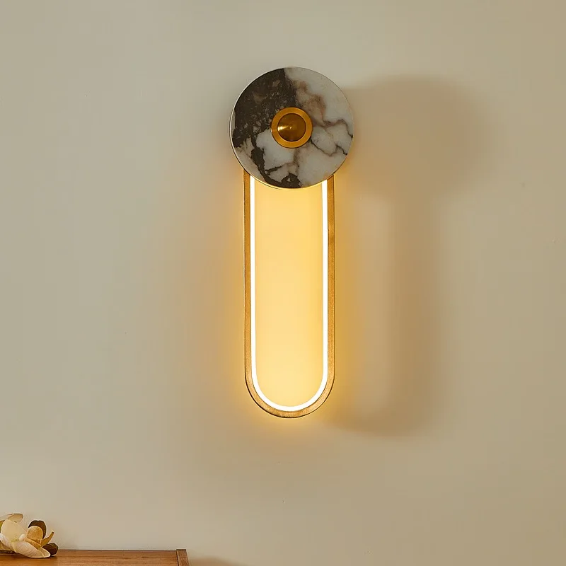 Modern luxury marble-effect wall lamp with LED 36W tricolor for home ...