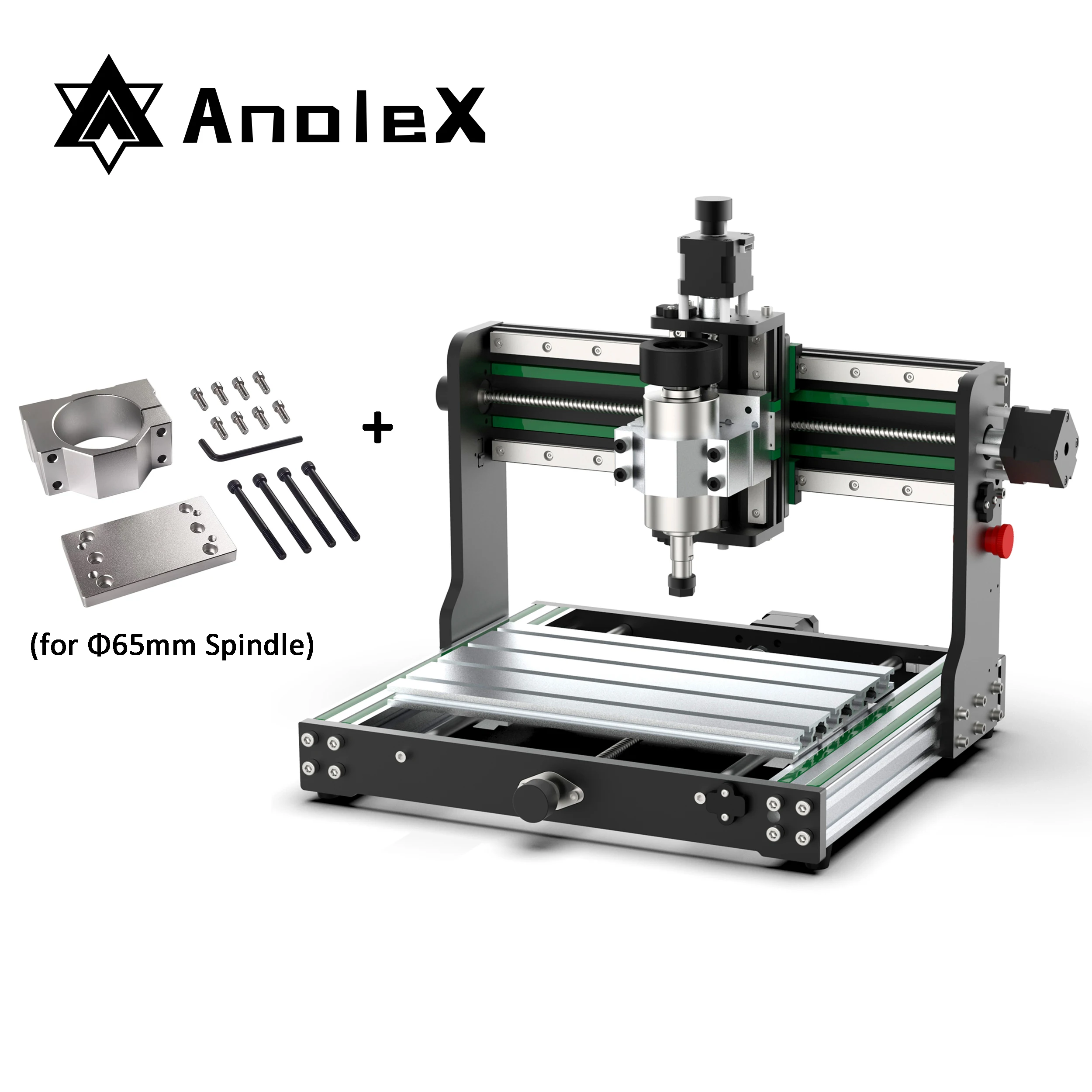 AnoleX-CNC-Router-3020-Evo-with-65mm-Spindle-Clamp-All-Metal-XZ-Dual ...