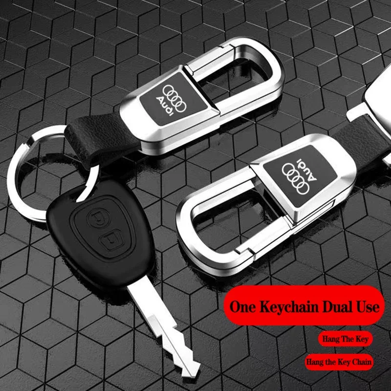 Car-Metal-Keychain-Badge-Logo-Key-Ring-Pendant-Suitable-for-Audi-A3-A4 ...