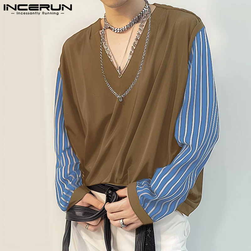 INCERUN-2024-Fashion-Men-s-Clothing-Casual-Streetwear-Hot-Sale-Striped ...