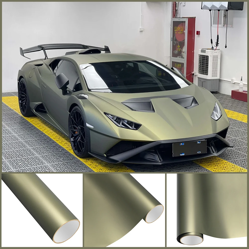 Super Matte Lightning Green PET Wrap Vinyl Film Car Whole Body DIY ...