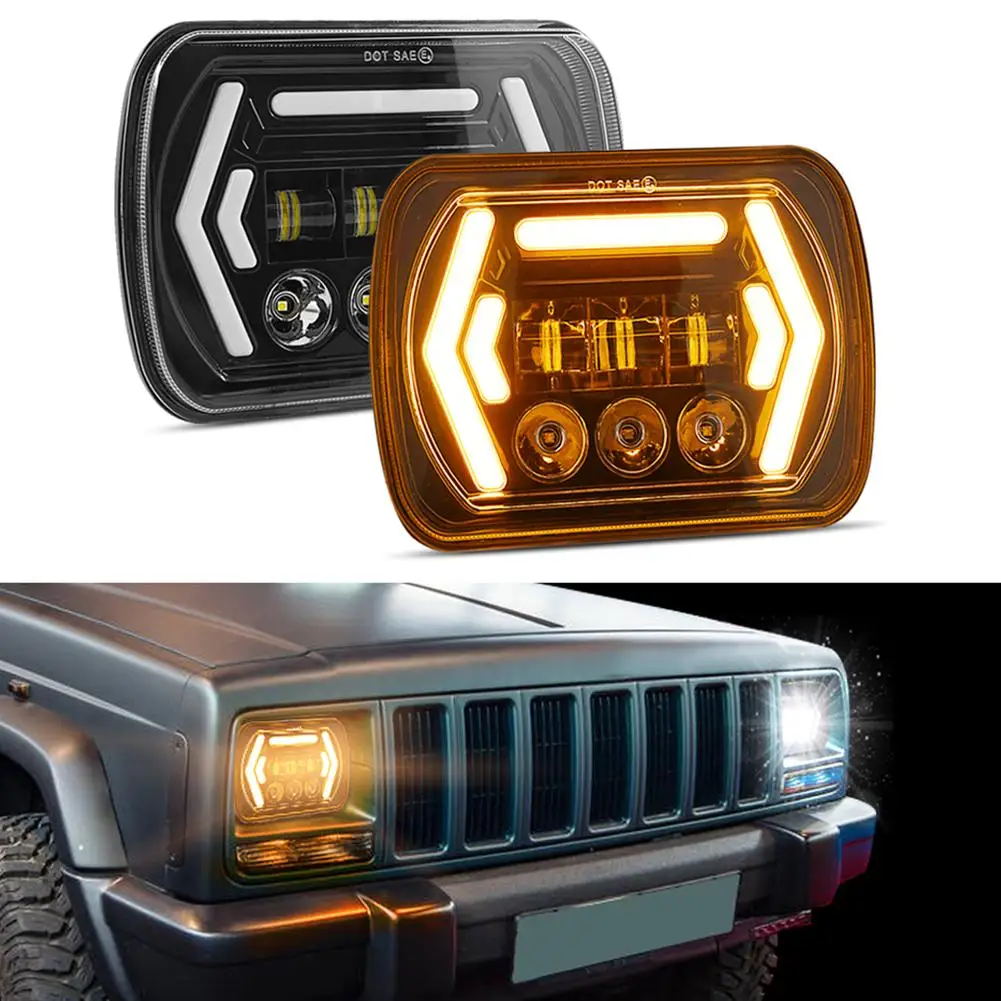 Faro-delantero-Led-cuadrado-para-coche-luz-de-7-pulgadas-12V-6000k ...