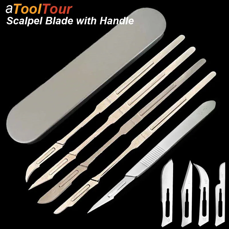 Scalpel-Messen-Handvat-Dik-Lang-Koolstofstaal-Snijwerk-Metaal-Kantoor ...