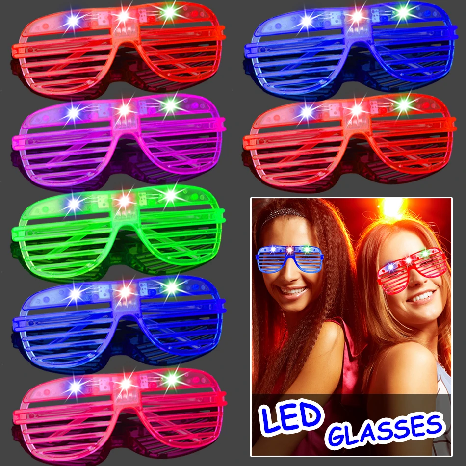 Neon Light Party Glasses | Party Glow Dark Glasses | Led Glasses ...