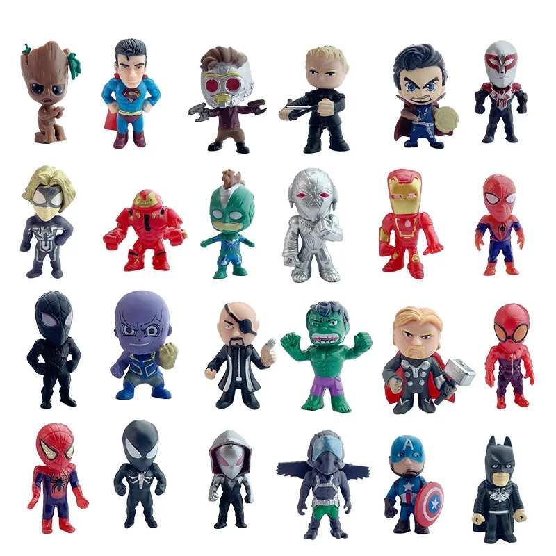 Popular-4cm-Marvel-Avengers-Super-Hero-Mini-Doll-Toy-Thor-Iron-Man ...
