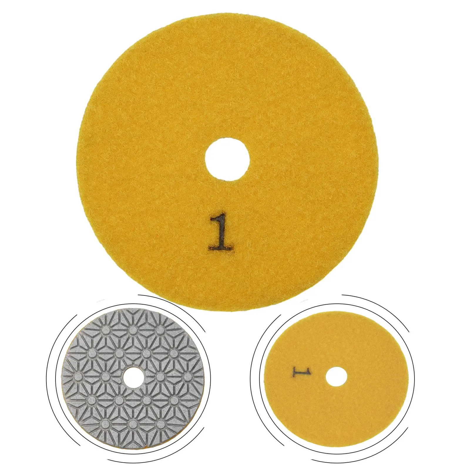 1pc-4inch-100mm-Diamond-Polishing-Pad-3-Steps-Dry-And-Wet-Buff-Disc-For ...